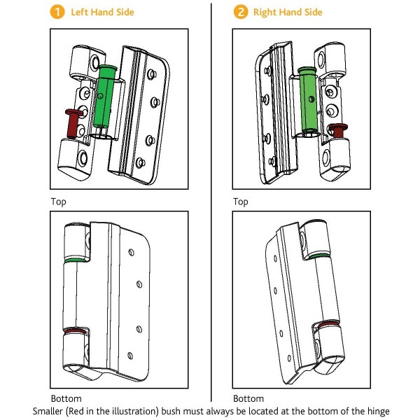 Haven 3D Adjustable Door Hinge Pack - Adjustable, White Finish